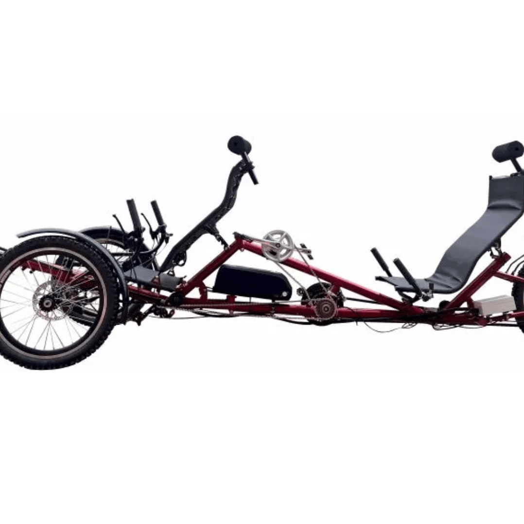Home Electric Tandem Recumbent Trike Tricycle